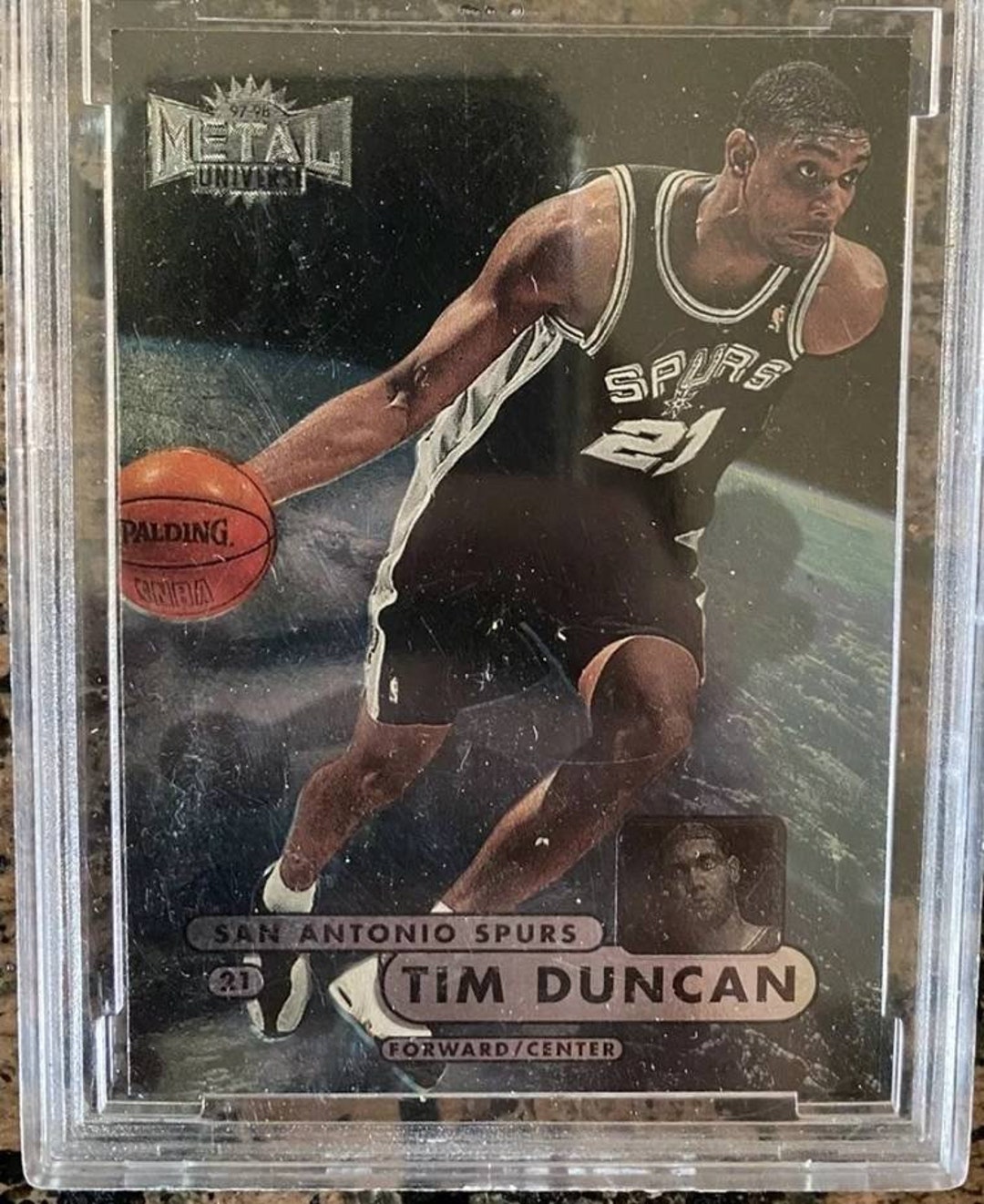 ROOKIE Metal Universe 72 Tim Duncan RC HOF Rookie San Antonio Spurs ...