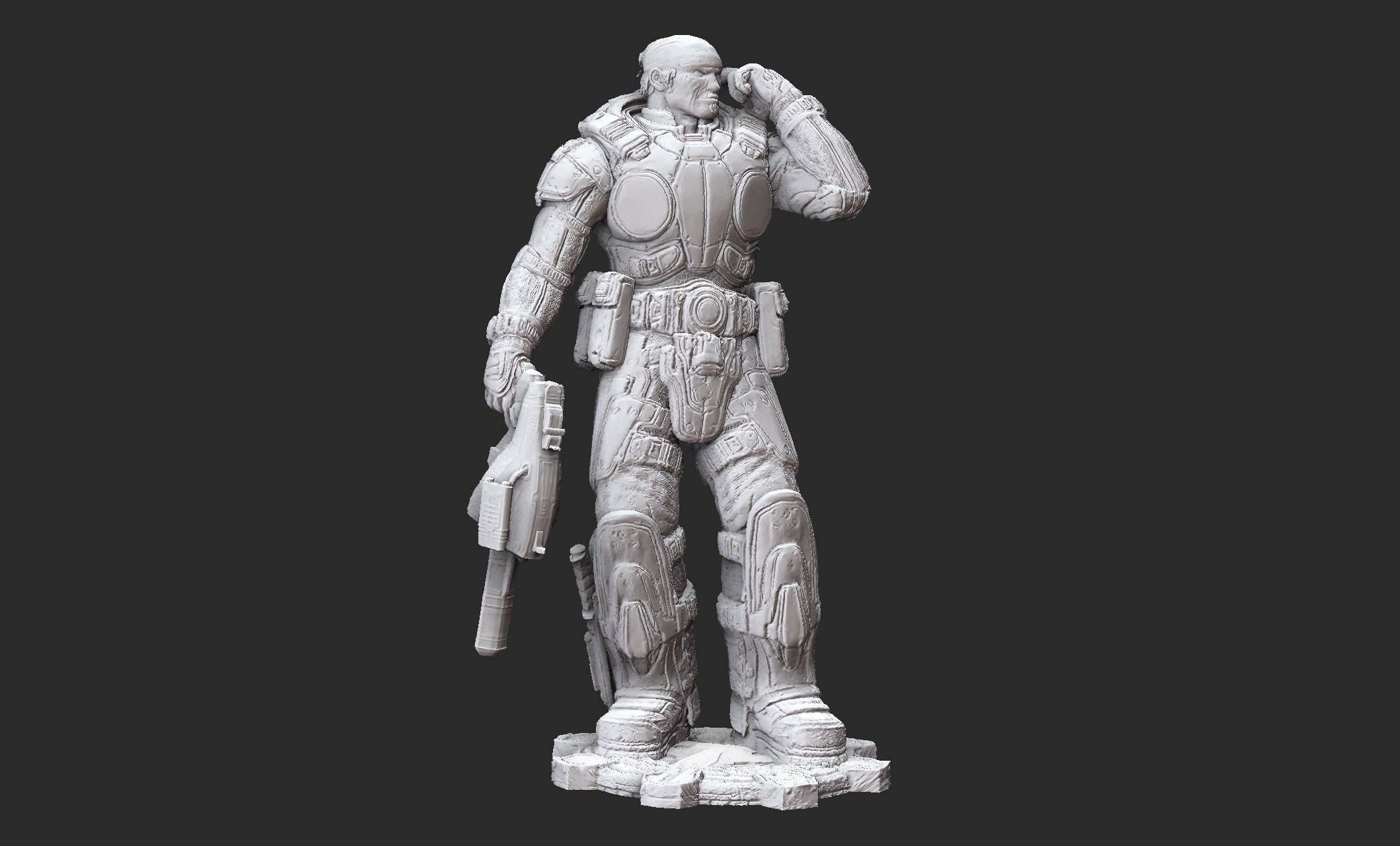 Marcus Fenix Winter Gears of War 3D Model STL File 3D Print | Etsy