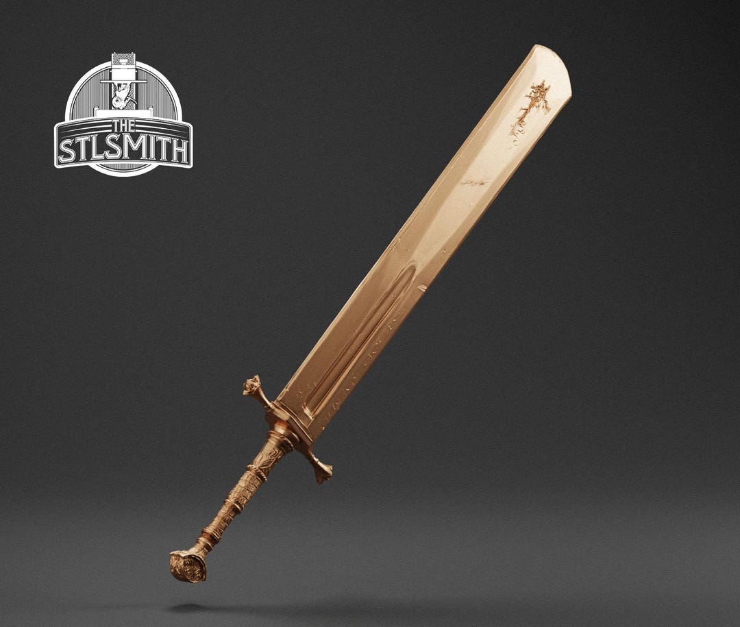 Marais Executioner's Greatsword Life Size Replica Prop Kit 3D Print FDM ...