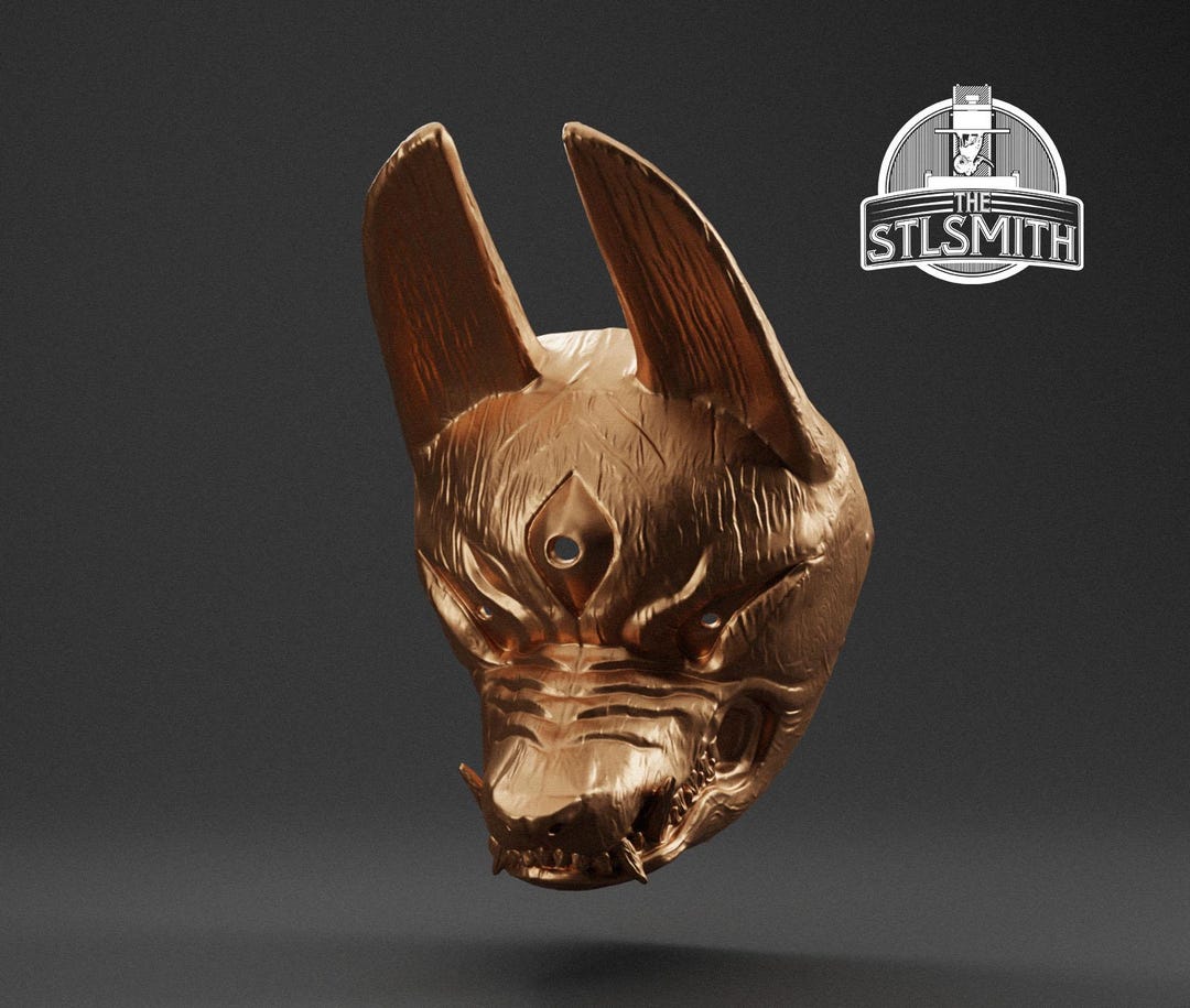 White Kitsune Mask Life Size Replica Prop Kit 3D Print FDM - Etsy