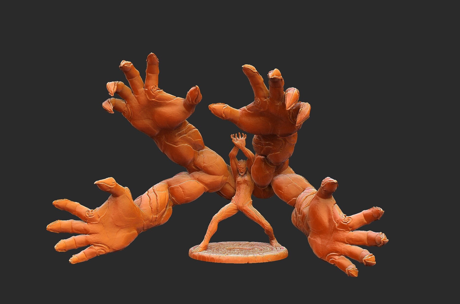 Asura Three Asura's Wrath 3D Model STL File 3D Print Sculpture Art ...
