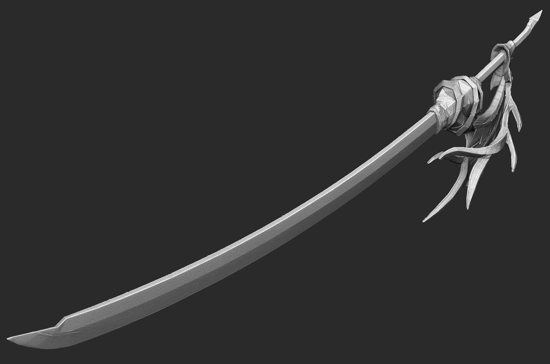 Azure Star Blade Long Sword Monster Hunter World Cosplay STL Digital ...