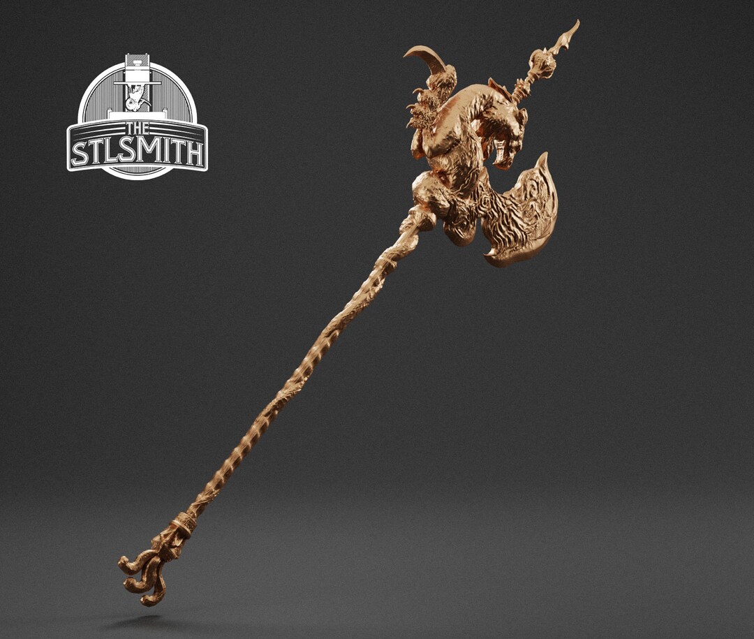 Dragon Halberd Life Size Replica Prop Kit 3D Print FDM - Etsy