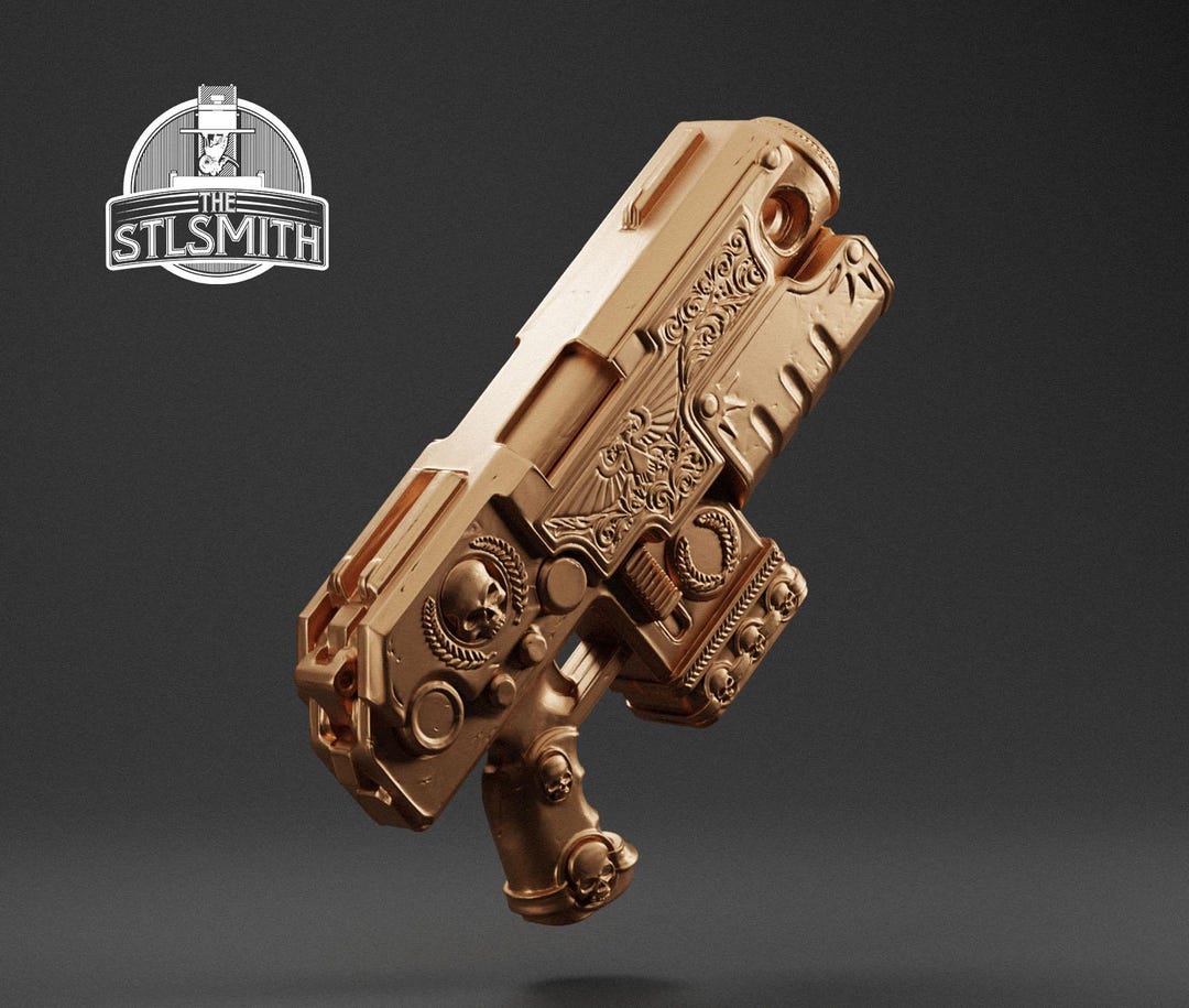 Gathalamor Crusade Heavy Bolt Pistol Life Size Replica Prop Kit 3D ...