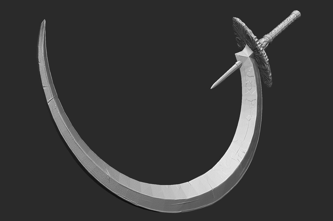 Crescent Moon Sword Dark Souls 3 STL Digital Model 3D Print Cosplay - Etsy