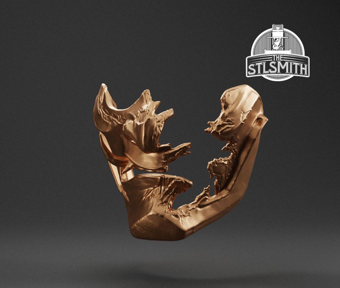 Guardian's Scowl Mask Ghost of Tsushima STL Digital Model Cosplay 3D ...