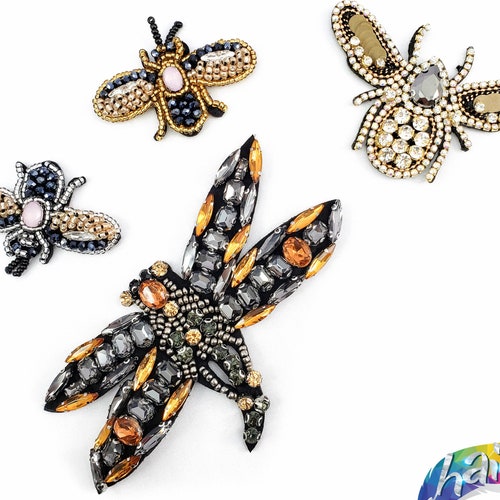 Beaded Rhinestone Insect Patch Applique Patches Perfect for - Etsy