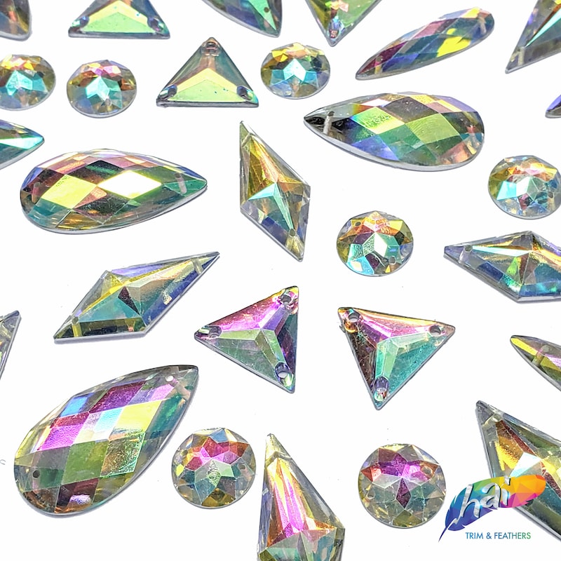 Crystal Ab Acrylic Gem - Etsy