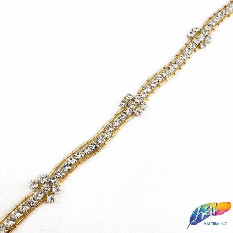 Beaded Crystal Rhinestone Trimming Wedding Elegant Formal | Etsy