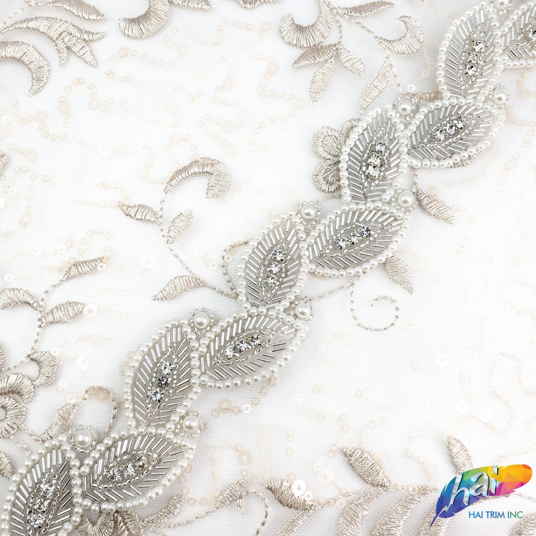 Beaded Crystal Rhinestone Trimming, Wedding Elegant Formal Rhinestone ...