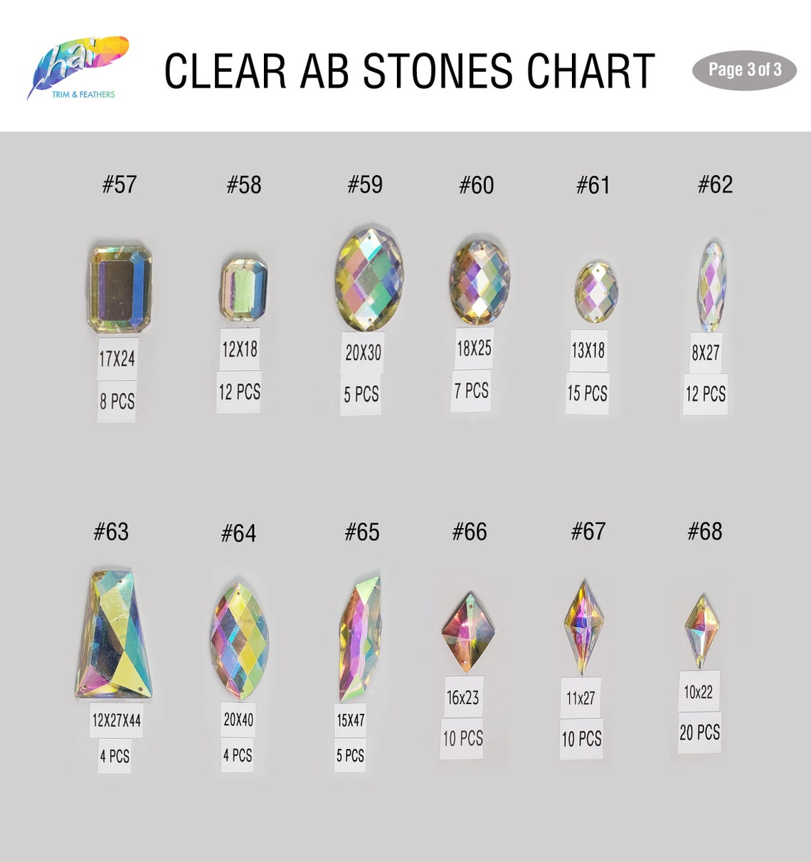 Loose Clear AB Resin Plastic Acrylic Rhinestones Crystal AB - Etsy