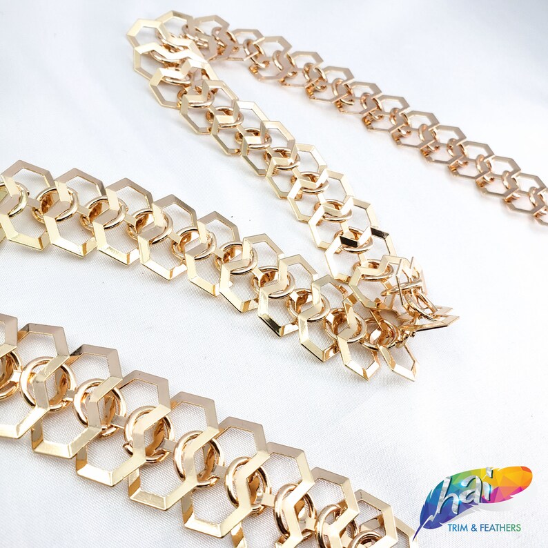 Multiple Gold Metallic Chain Trim Chain Link Decorative | Etsy