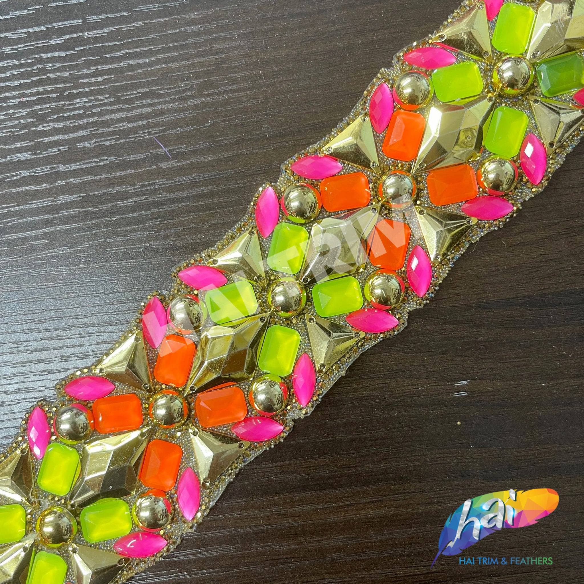 Multicolored Neon Rhinestone Iron on Trim Neon Stone - Etsy