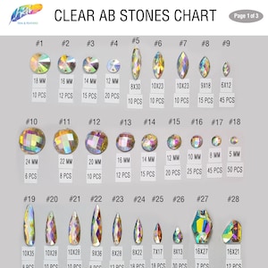 Loose Clear AB Resin Plastic Acrylic Rhinestones Crystal AB Sew on ...