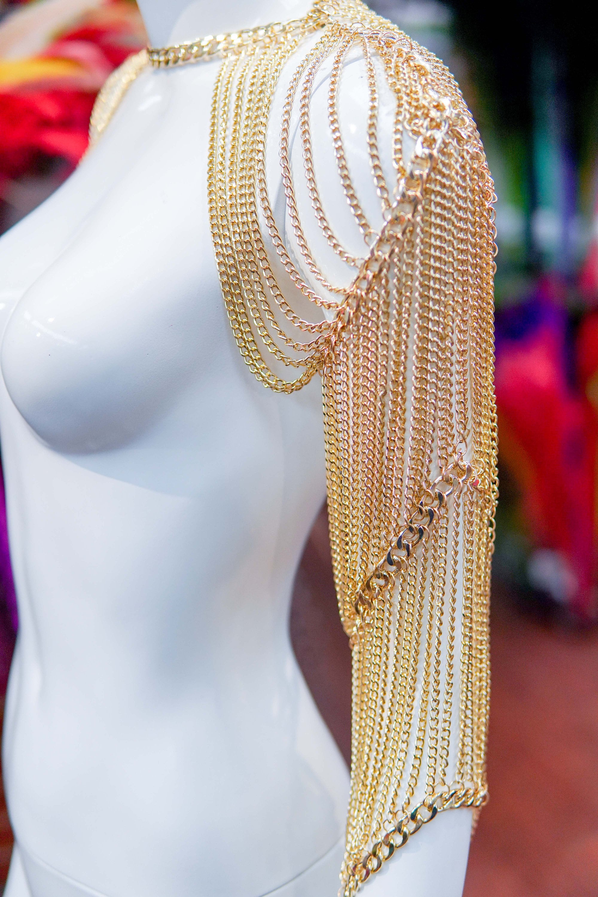 Gold Shoulder Chain Body Jewelry Chain Festival Shoulder - Etsy