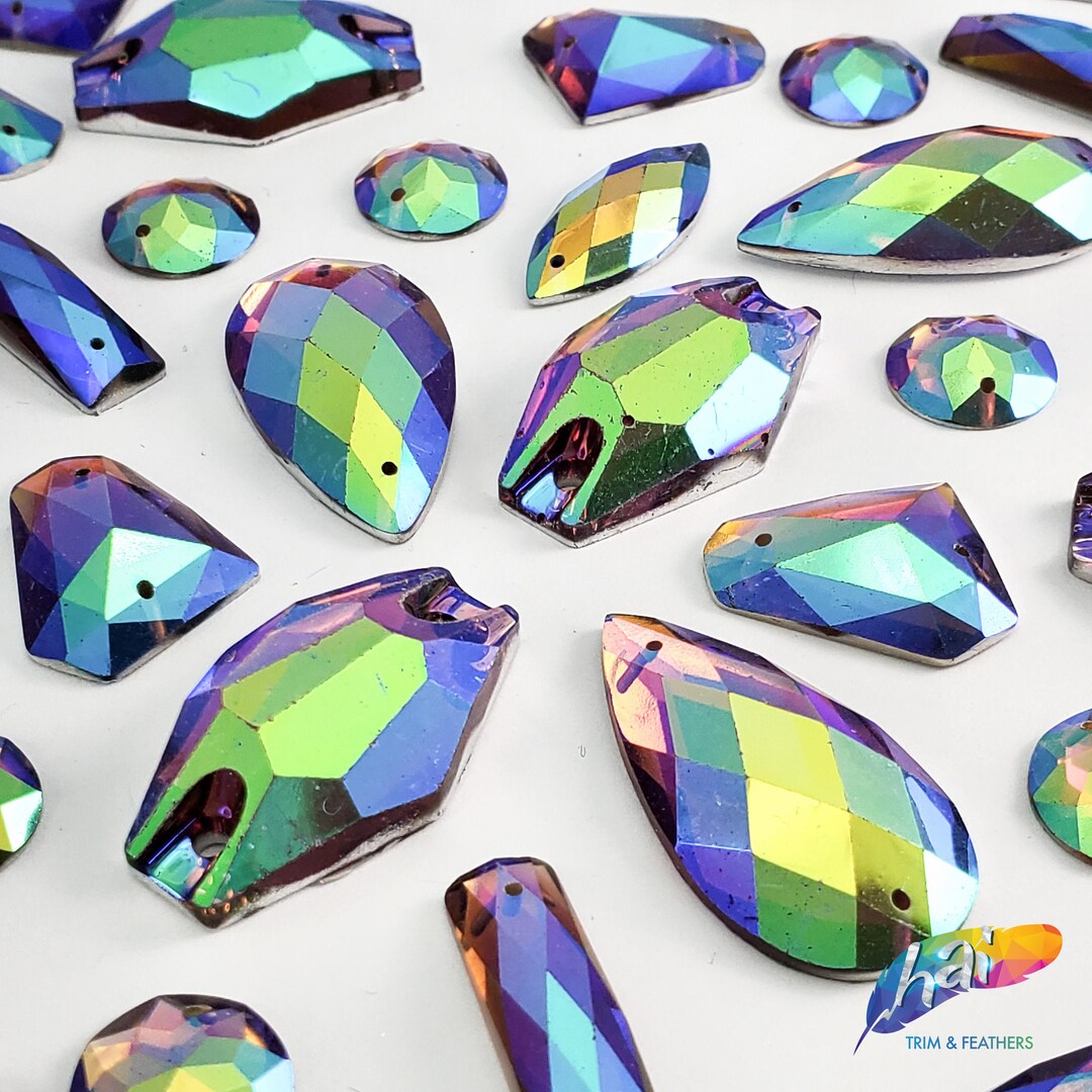 Loose Light Purple AB Resin Rhinestones Light Amethyst AB Sew on ...