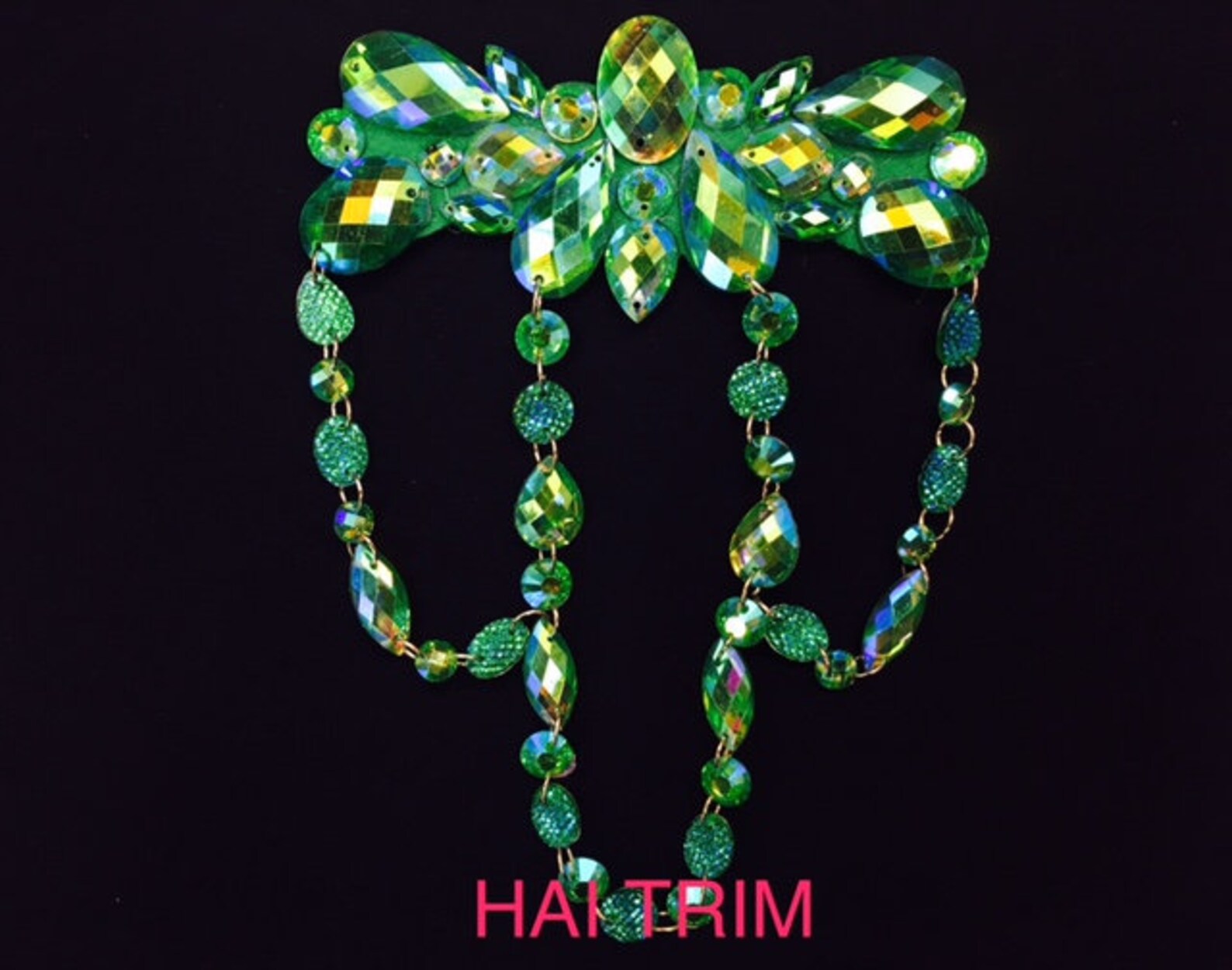 Beaded Stone Applique Colorful Resin Gems Patch Dance | Etsy