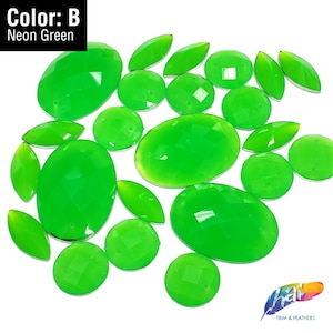Neon Stones, Fluorescent Color Resin Rhinestones, Pink Sew on Colorful ...
