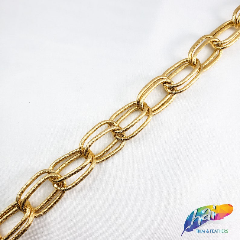 Oval Metallic Chain Trim Silver Chain Gold Chain Link - Etsy