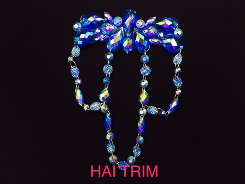 Beaded Stone Applique Colorful Resin Gems Patch Dance | Etsy