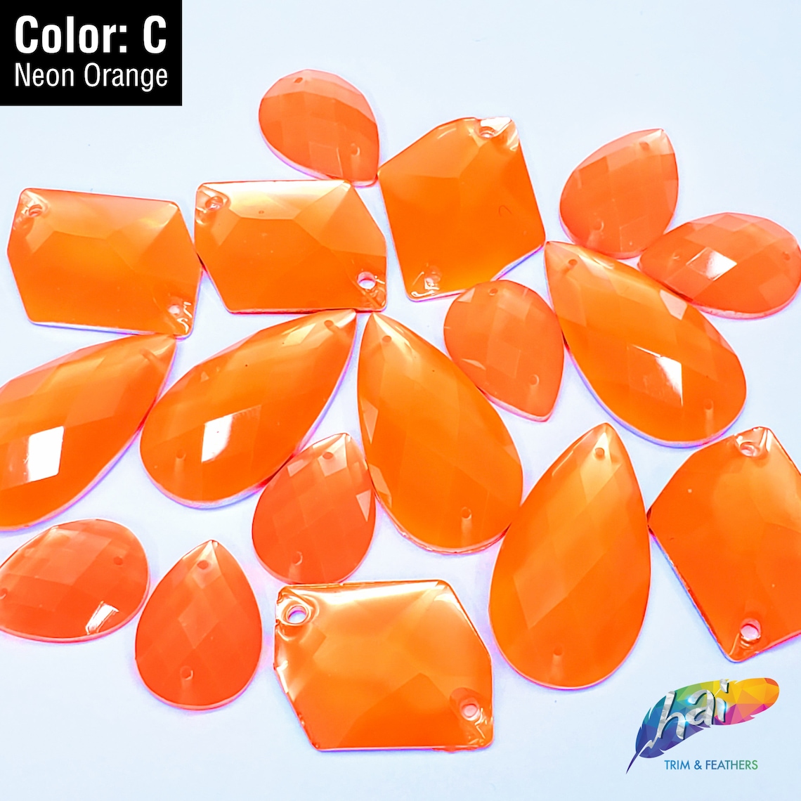 Neon Stones, Fluorescent Color Resin Rhinestones, Pink Sew on Colorful ...