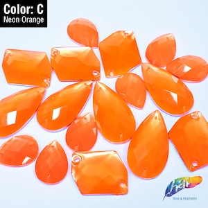 Neon Stones, Fluorescent Color Resin Rhinestones, Pink Sew on Colorful ...