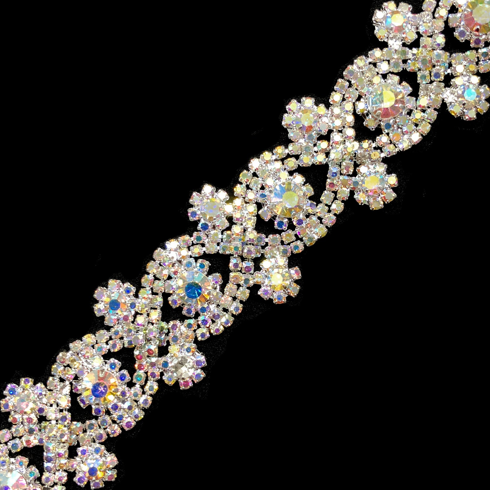 Crystal Rhinestone Trimming, Wedding or Formal Rhinestone Trim ...