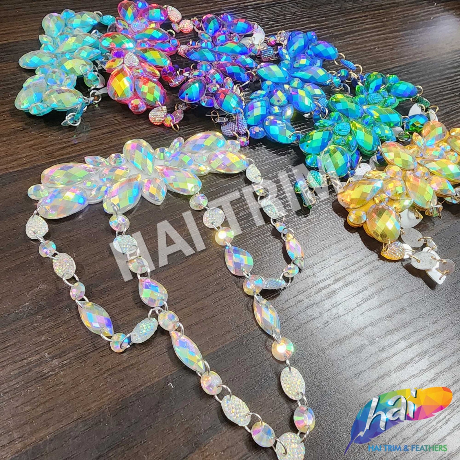 Beaded Stone Applique, Colorful Resin Gems Patch, Dance Broadway ...