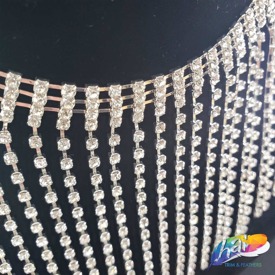 4 Silver Crystal Rhinestone Fringe Crystal Rhinestone - Etsy