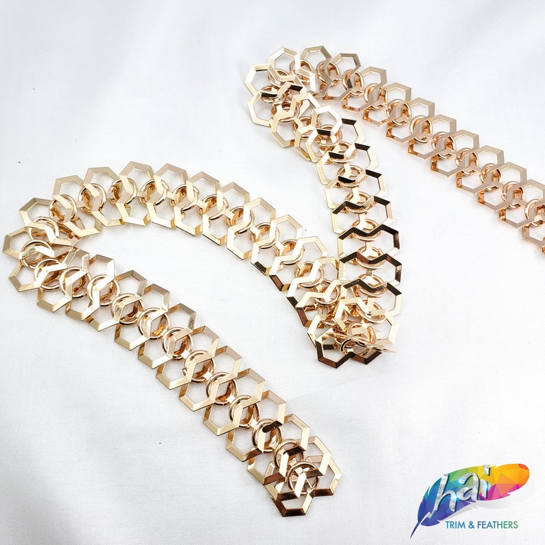 Multiple Gold Metallic Chain Trim Chain Link Decorative - Etsy