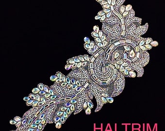 Rhinestone Iron on Appliques - Etsy