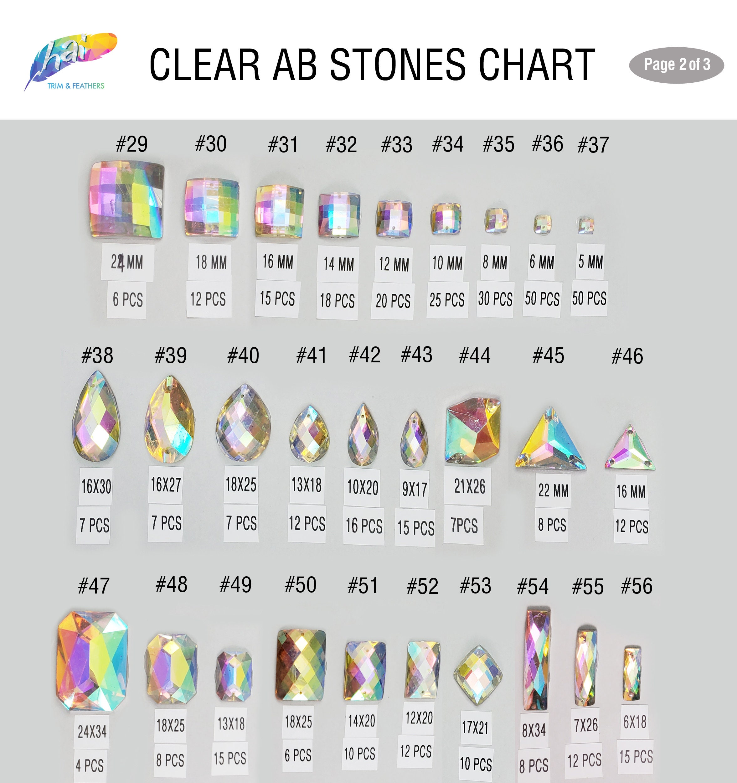 Loose Clear AB Resin Plastic Acrylic Rhinestones Crystal AB - Etsy