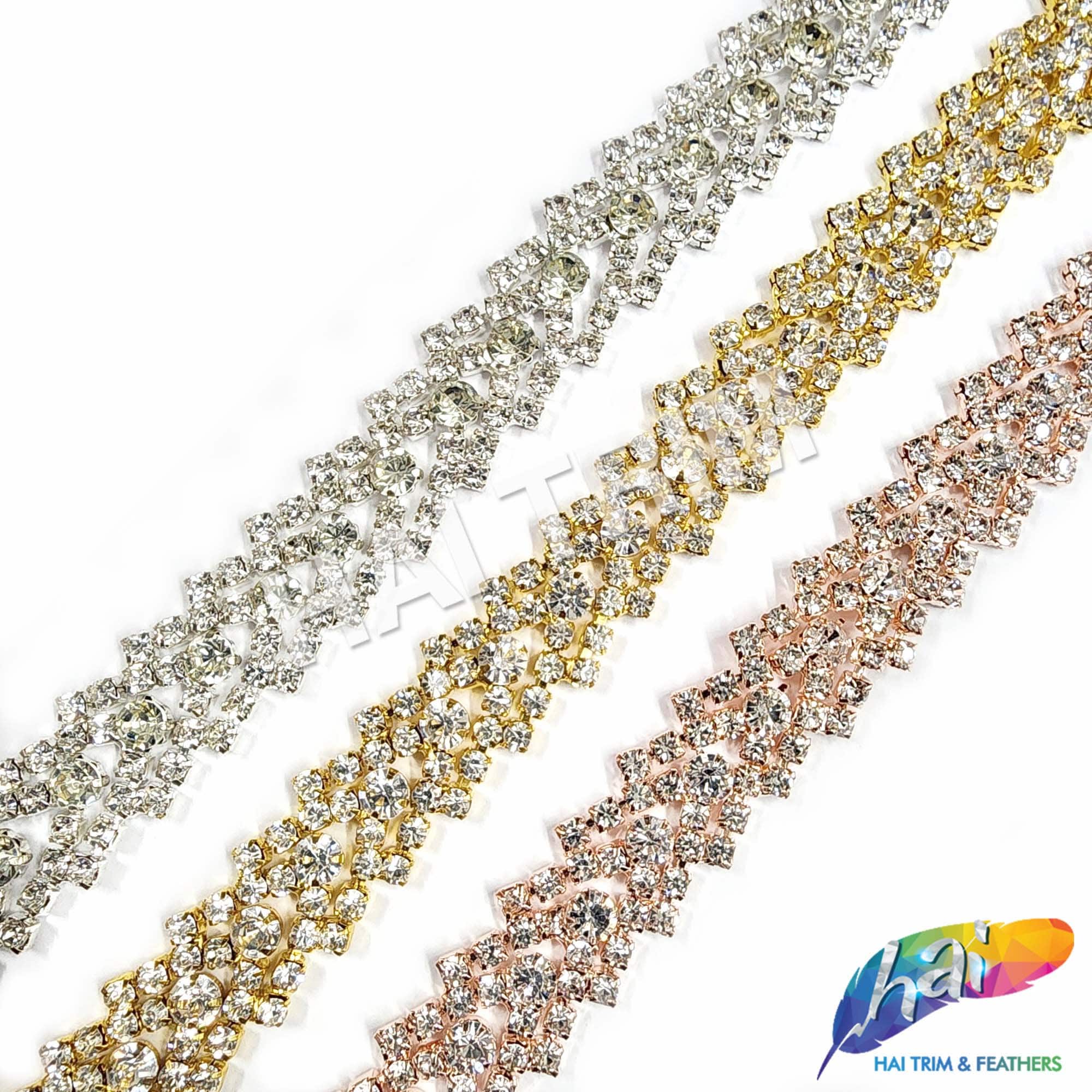 Crystal Rhinestone Trimming, Wedding or Formal Rhinestone Trim ...