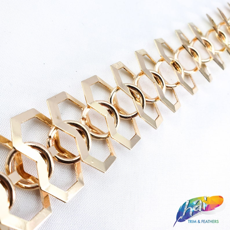 Multiple Gold Metallic Chain Trim Chain Link Decorative | Etsy