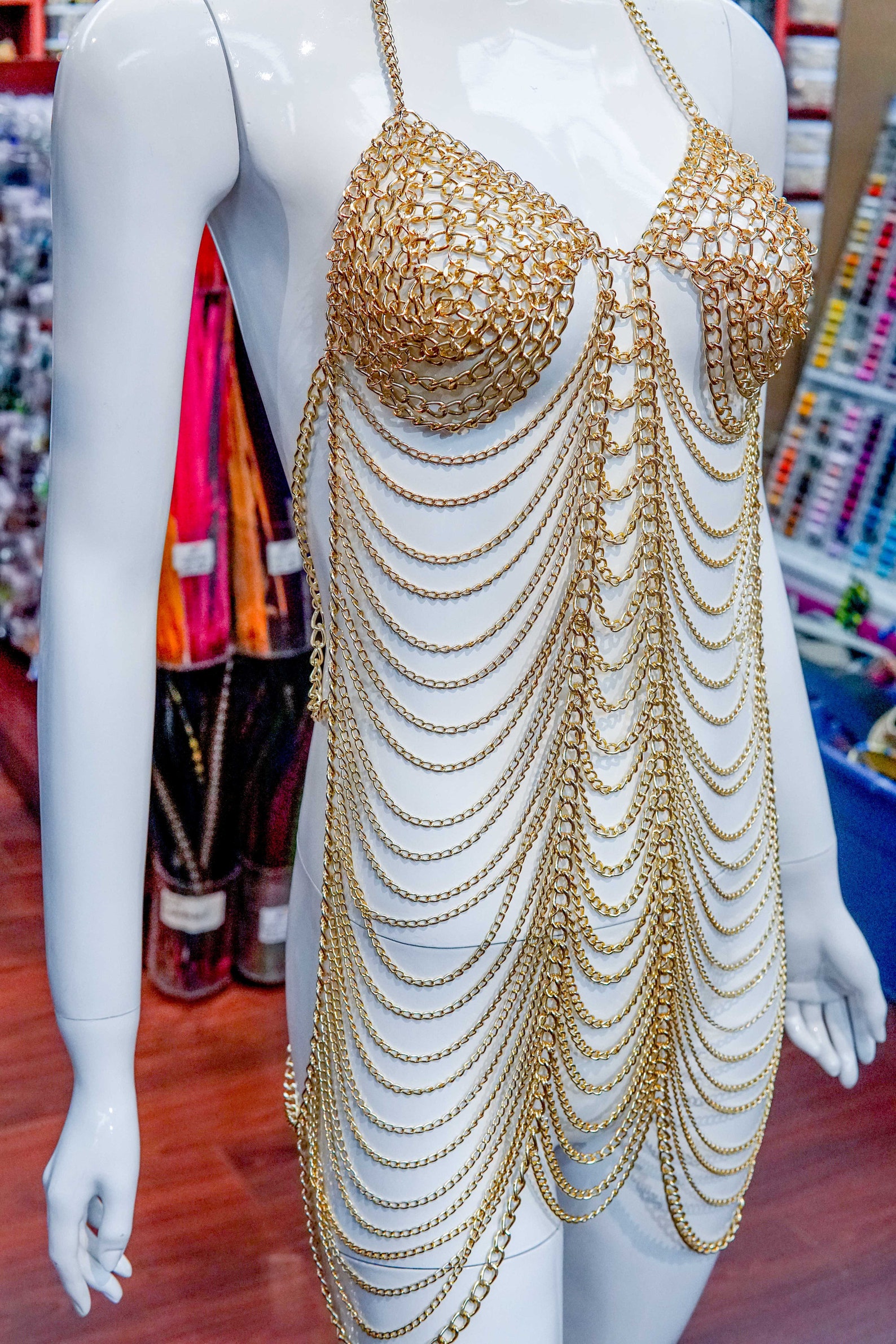 Gold Chain Dress Dancer Jewelry Chain Festival Dress Sexy | Etsy