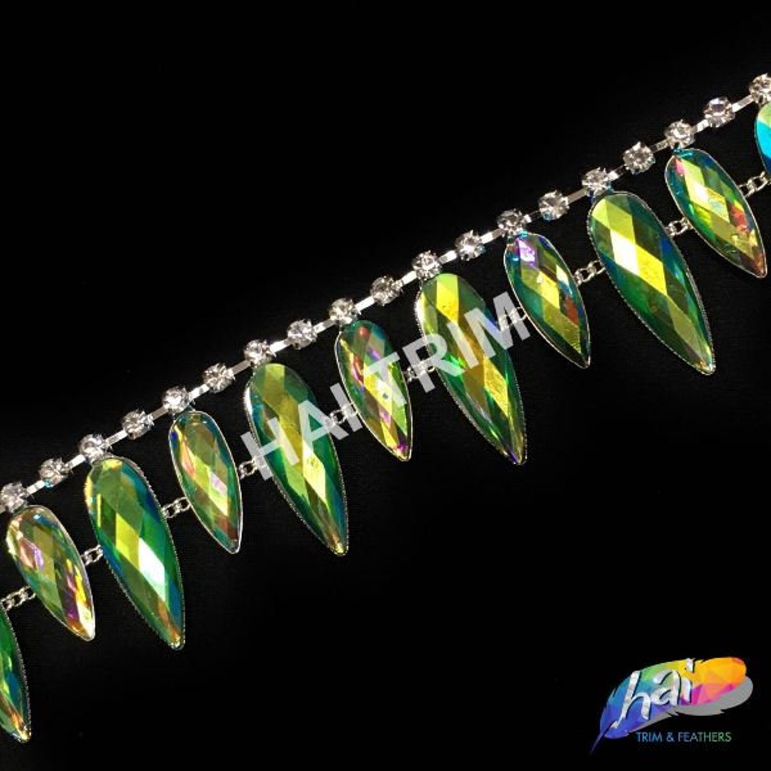 Colorful Acrylic Stone Trim Banding, Dance Broadway Carnival Costume ...