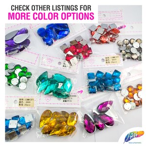 Loose Teal Resin Rhinestones Teal Green Sew on Stones Different Shapes ...