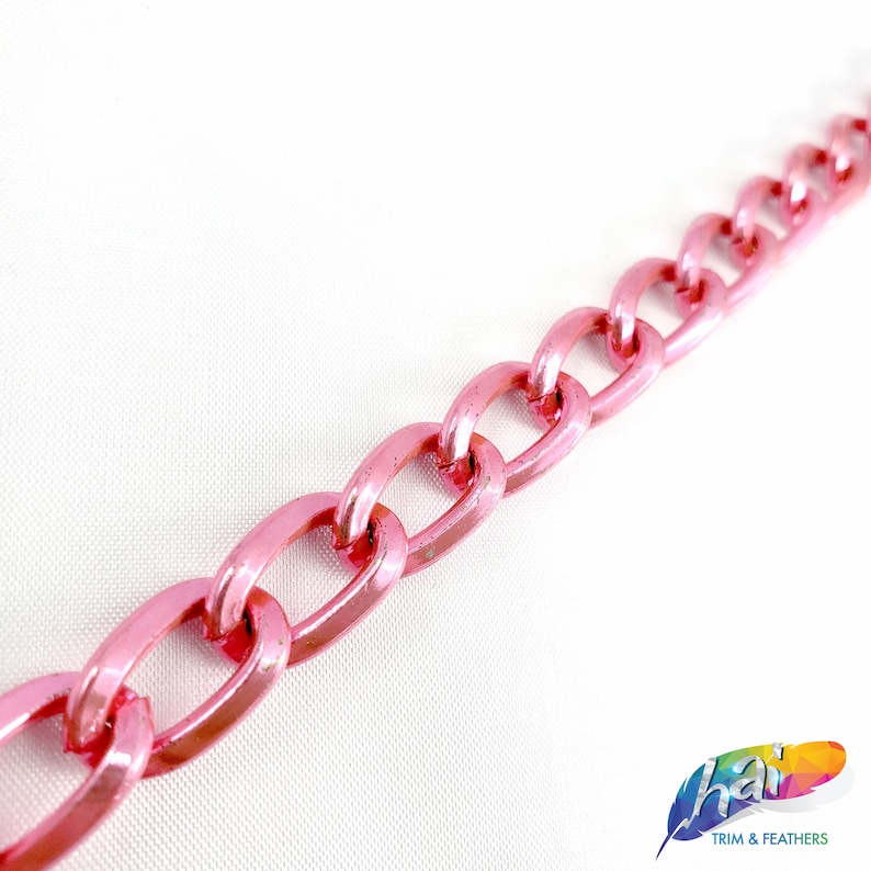 3/8 Pink Metallic Chain Trim Chain Link Necklace Chain - Etsy