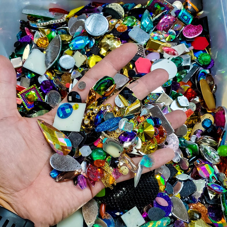 Assorted Mixed Gemstones and Beads 150 Grams Mix Acrylic - Etsy