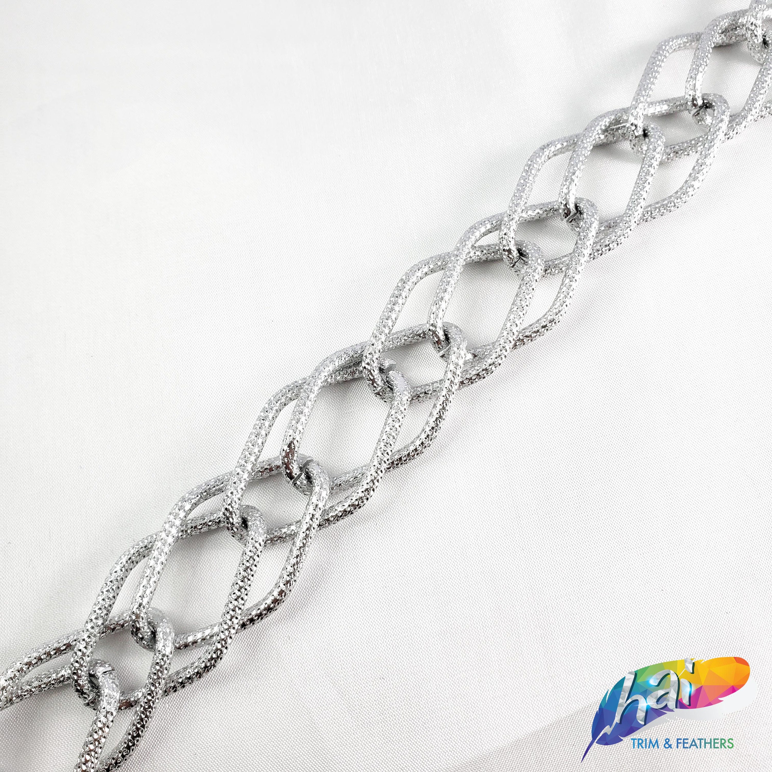 Diamond Metallic Chain Trim Silver Chain Gold Chain Link | Etsy