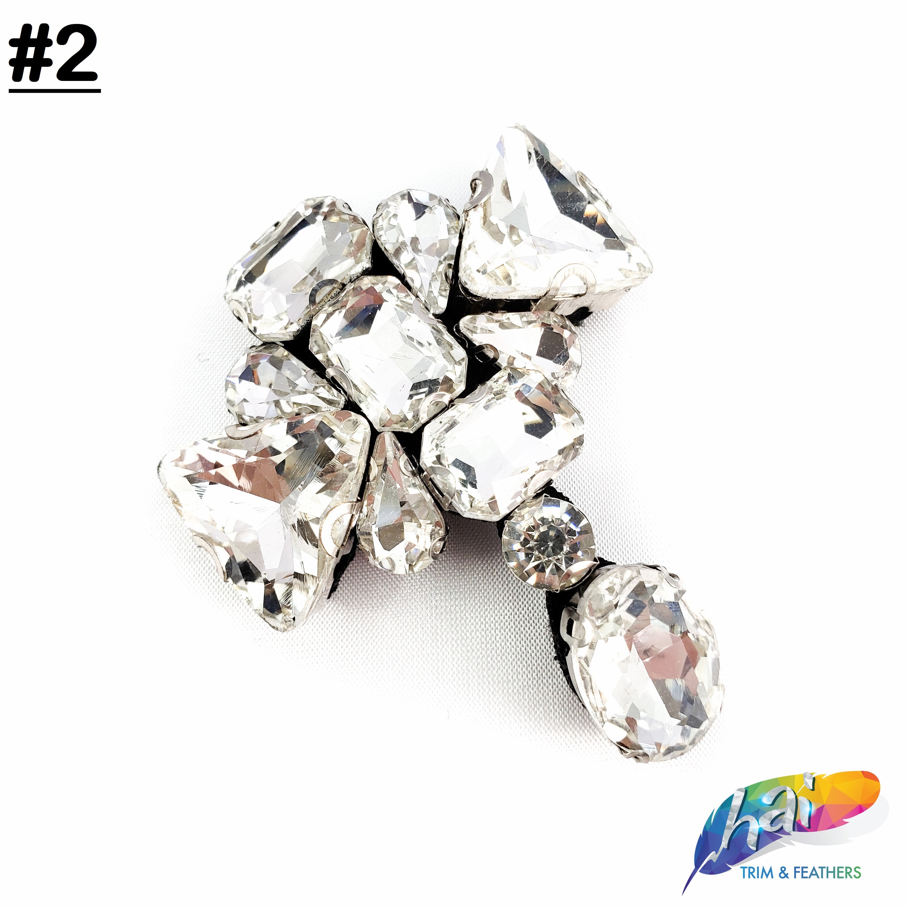 Rhinestone Applique on Felt Backing Rhinestone Patches | Etsy