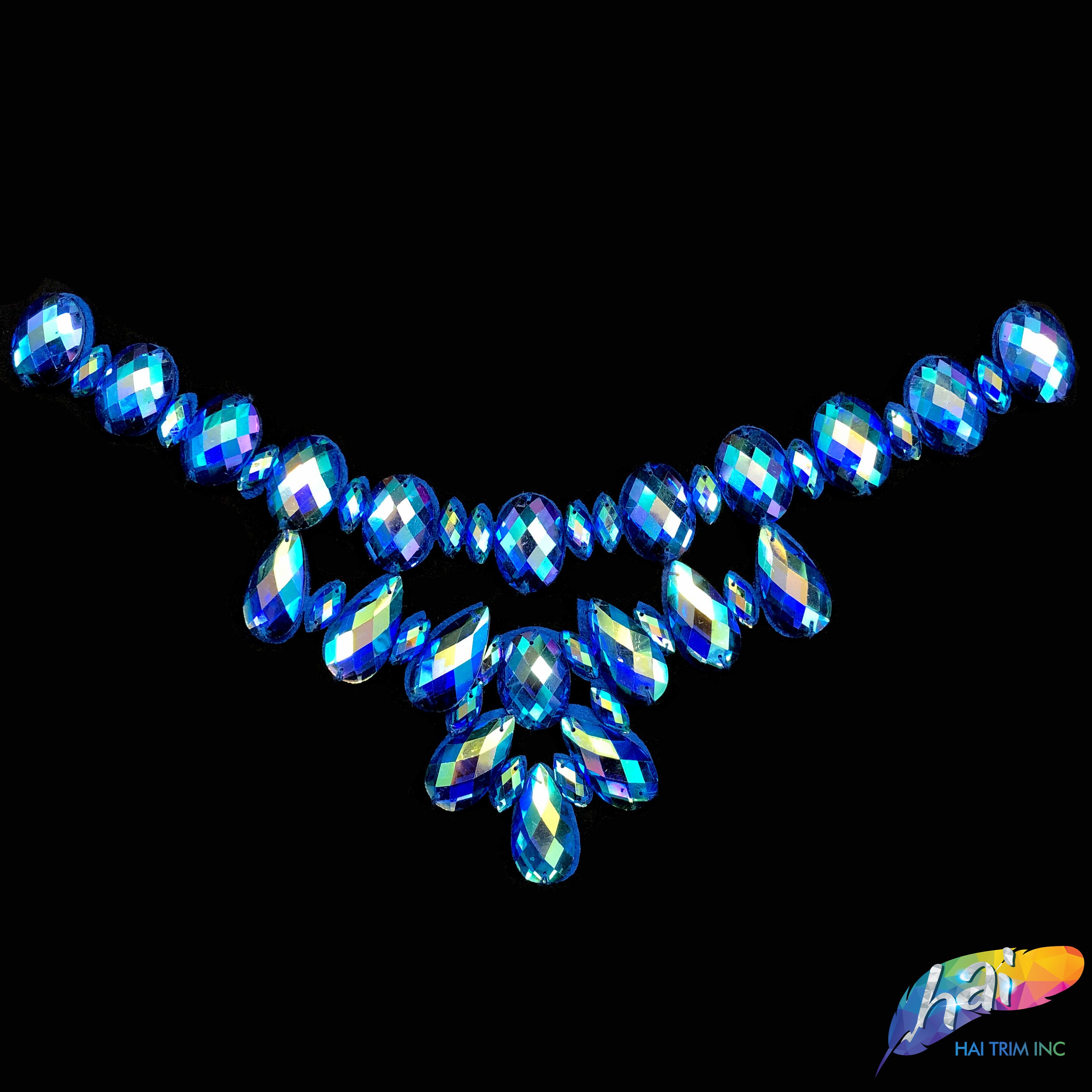 Beaded Stone Applique Colorful Resin Gems Patch Dance | Etsy