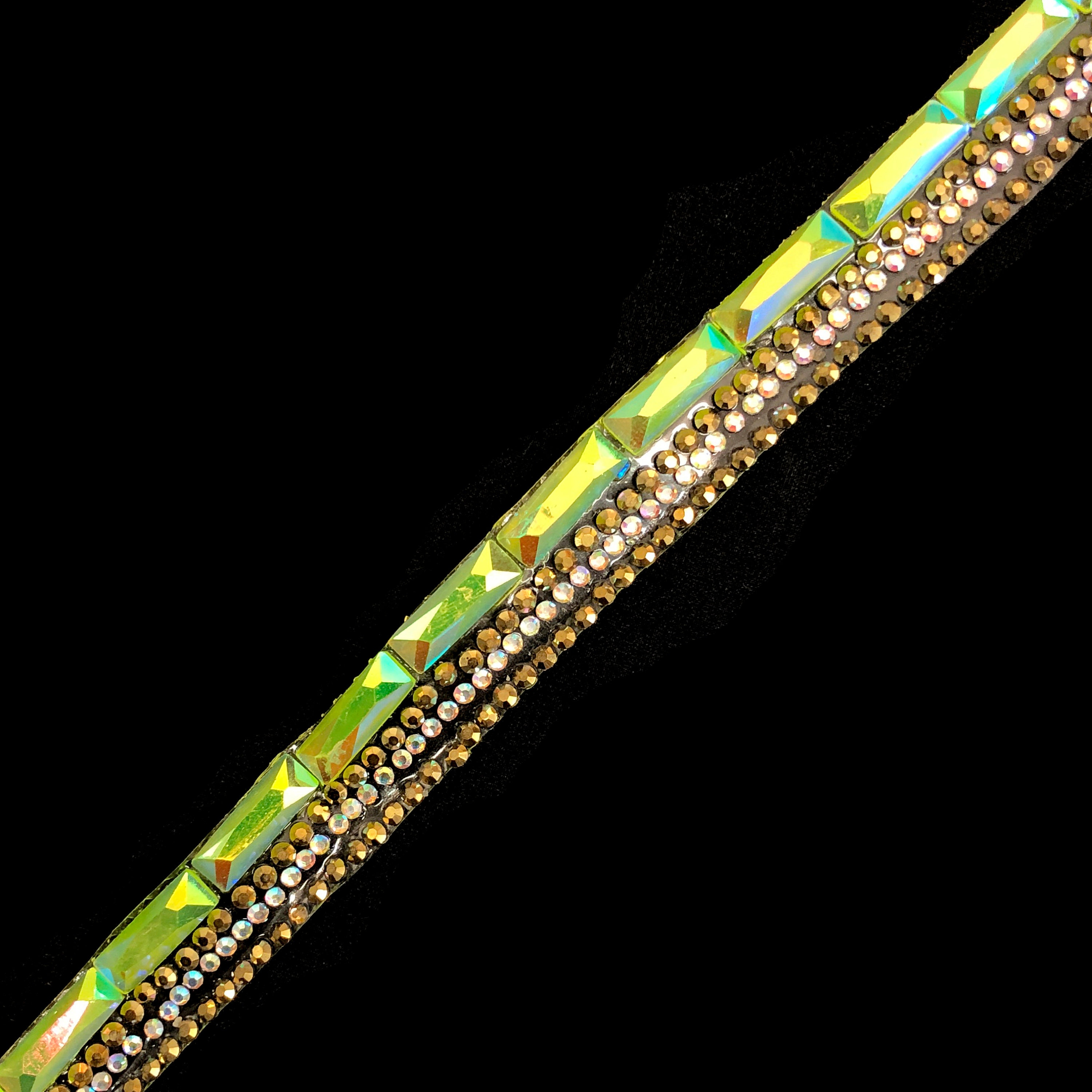 Neon AB Stone Rhinestone Iron on Trim Colorful Gel Back - Etsy