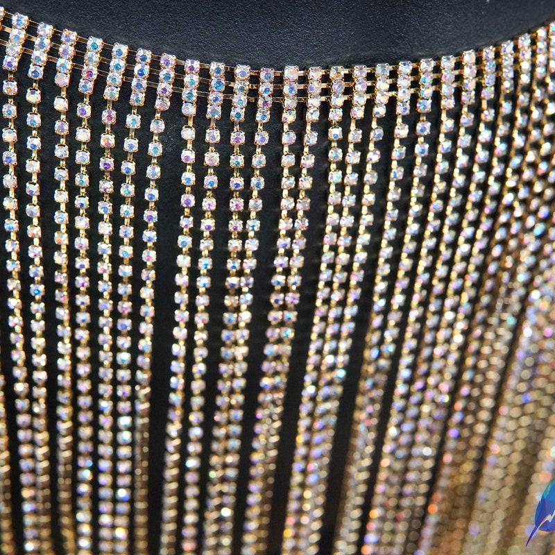 Ab Rhinestones Fringe - Etsy