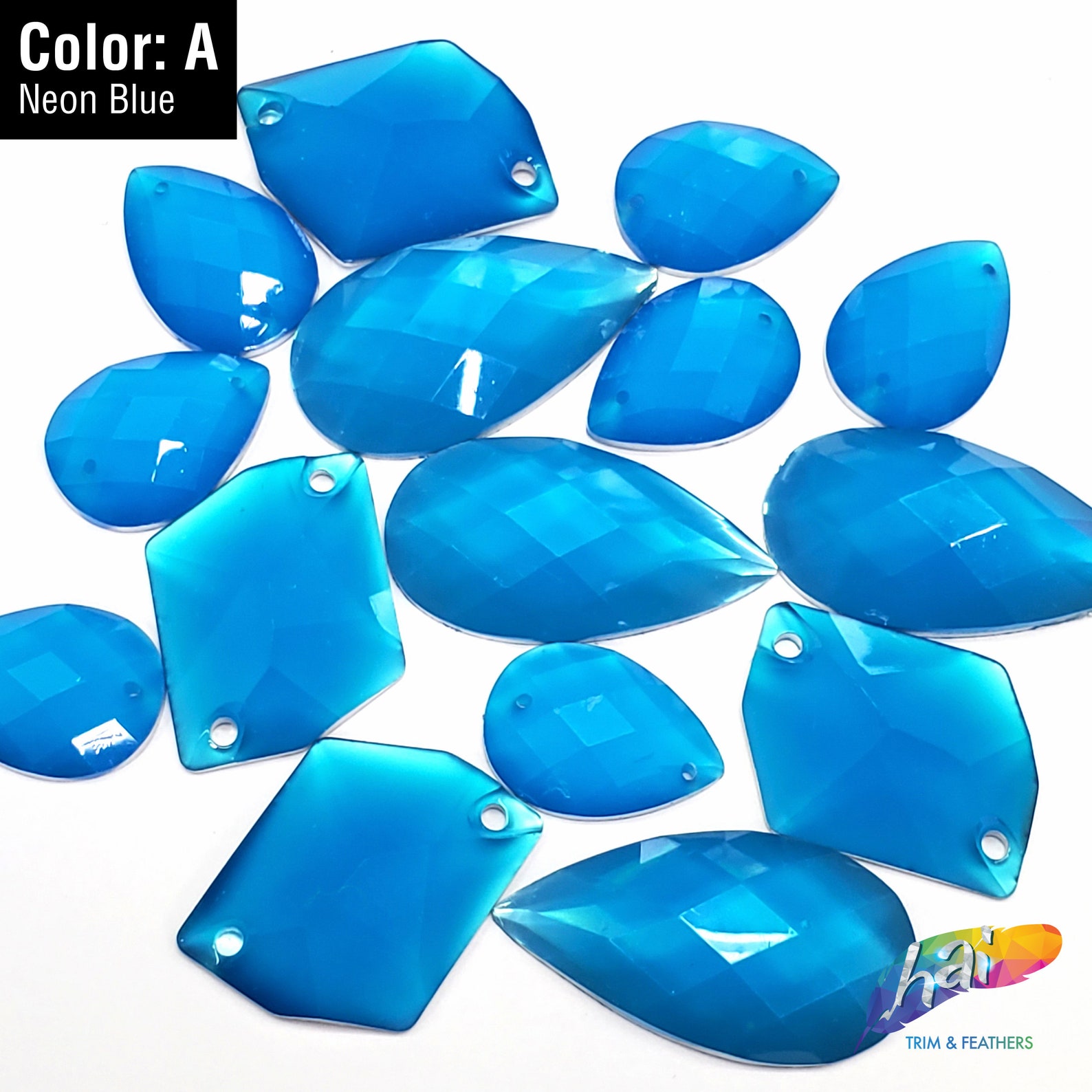 Neon Stones, Fluorescent Color Resin Rhinestones, Pink Sew on Colorful ...
