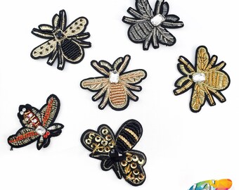 Beaded Rhinestone Insect Patch Applique Patches Perfect for - Etsy
