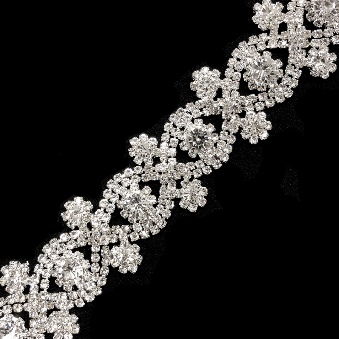 Crystal Rhinestone Trimming, Wedding or Formal Rhinestone Trim ...