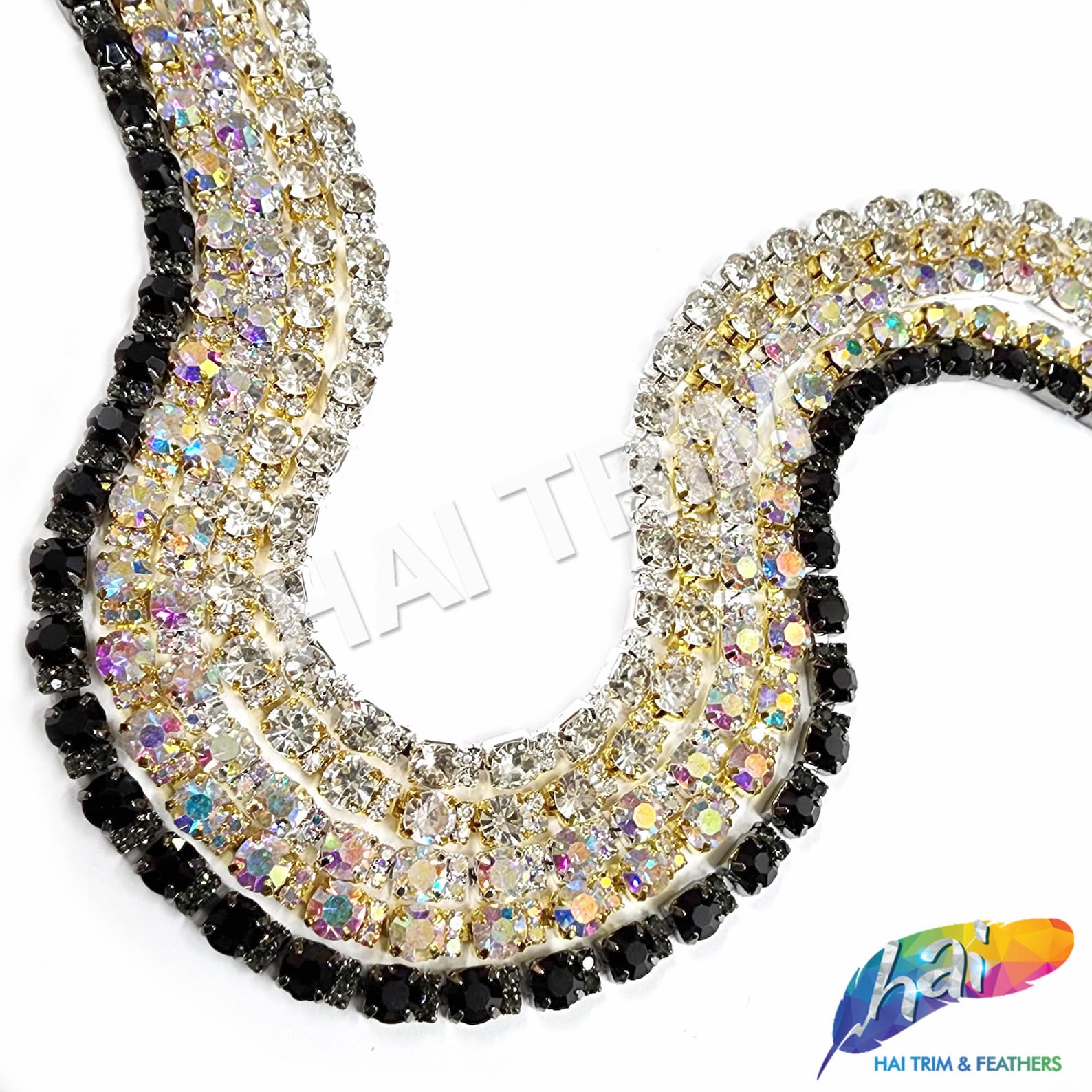 Crystal Rhinestone Trimming, Wedding or Formal Rhinestone Trim ...