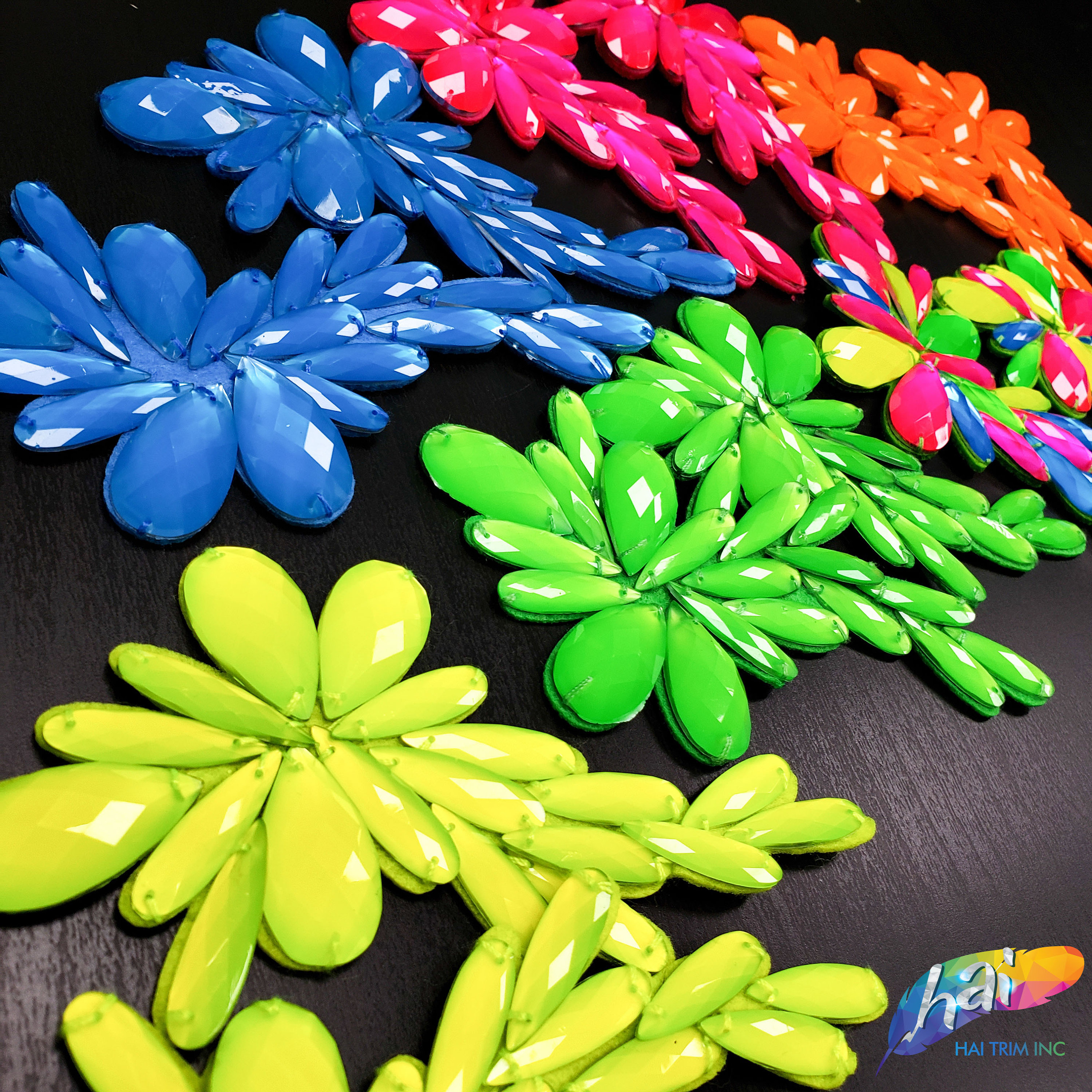 Beaded Stone Applique Colorful Resin Gems Patch Dance - Etsy