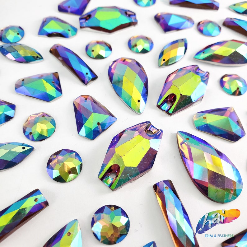 Loose Light Purple AB Resin Rhinestones Light Amethyst AB Sew - Etsy